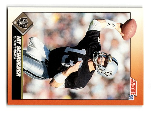 Jay Schroeder 1991 Score #357 Los Angeles Raiders Centered Mint to Gem ...