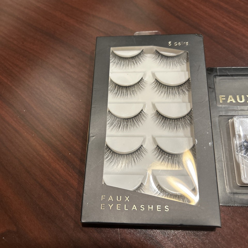 Faux Eyelashes Six Pairs Brand New One Pair Has The Diamond Loom | eBay