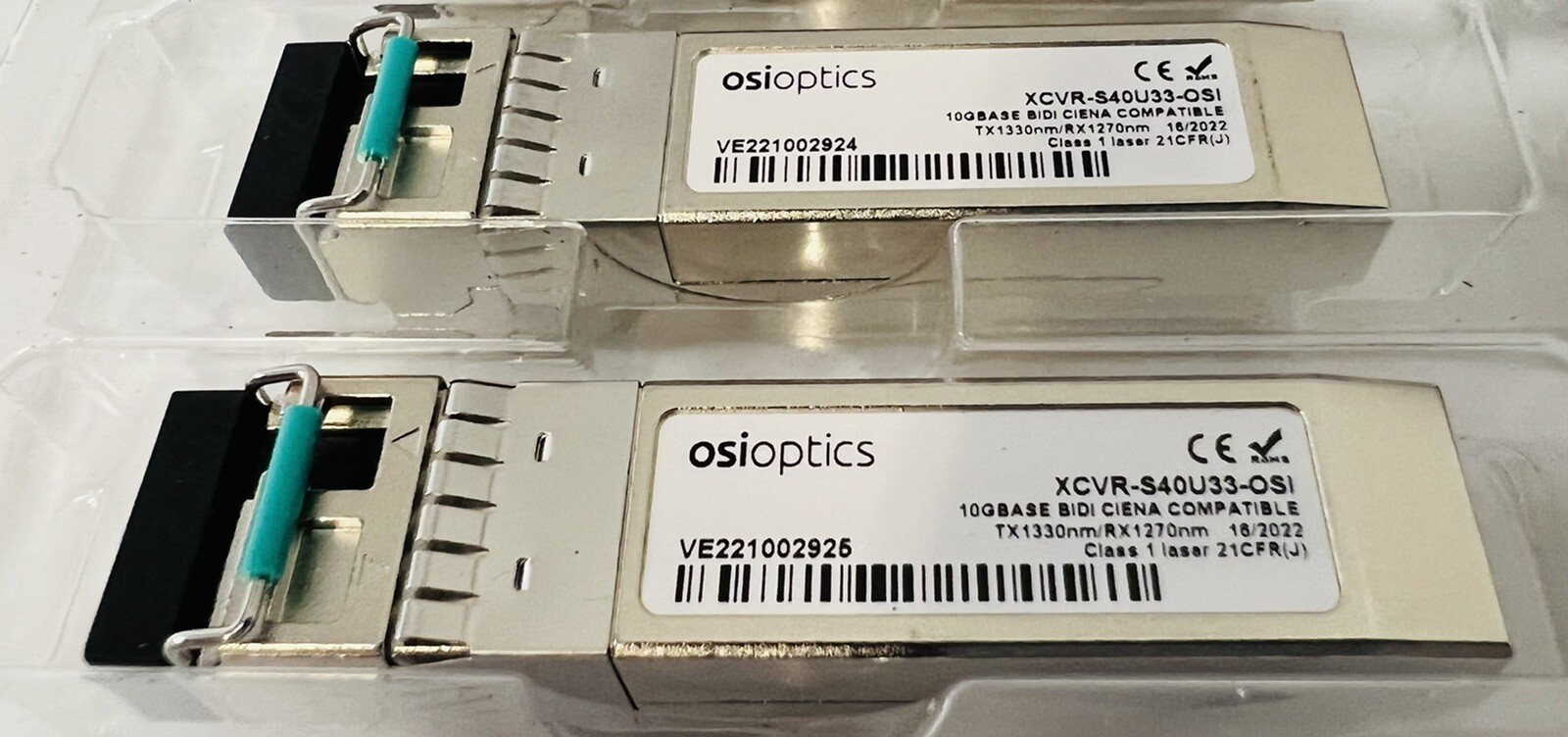 XCVR-S40U33/XCVR CIENA Compatible SFP 10G Transceivers 40km ⭐ LOT OF 10 ...
