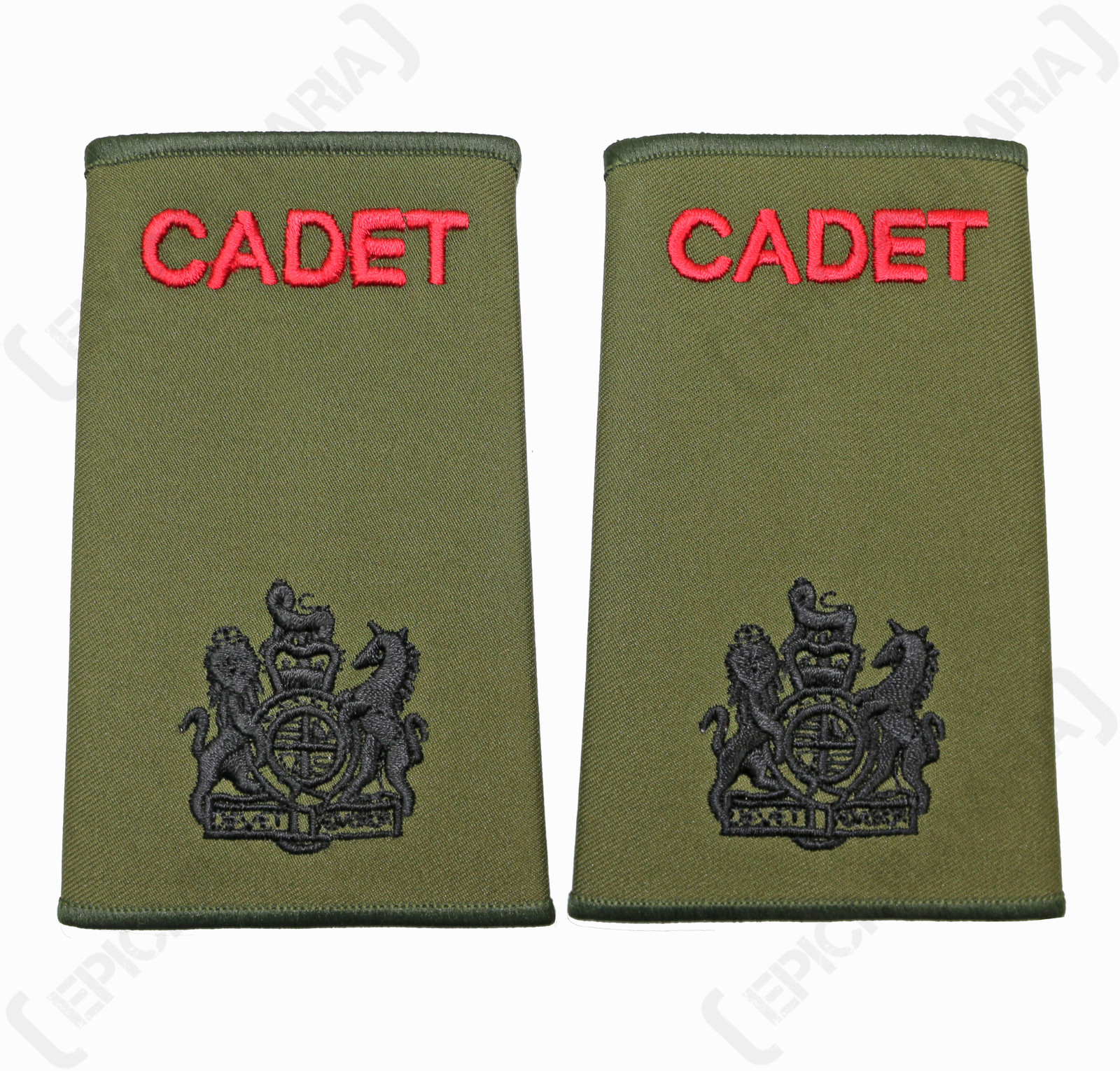 NEW British Army ACF CCF Cadets RANK SLIDES Olive Green Uniform Patches ...