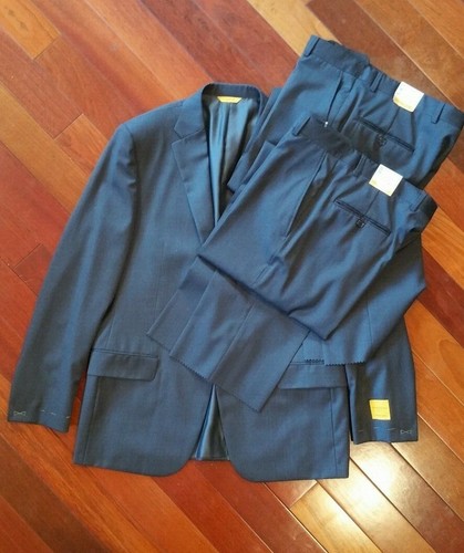 Hickey Freeman Gray Beacon Fit Traveler Suit - Size 41 R - Extra Set of ...