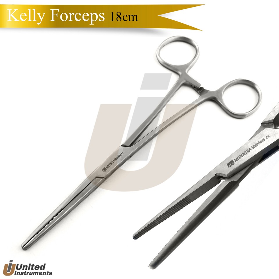 Hemostatic Surgical Artery Kelly Forceps 18cm Surgical Clamp ...