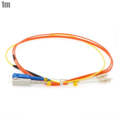 1M Single Mode SC to LC OM2 Duplex Mode Conditioning Fiber Optic Patch ...