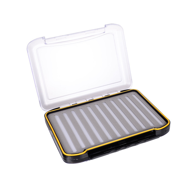 XXL Clear 2 Sided Waterproof Jig Box W/Slit Foam Inserts Ice/Fly ...