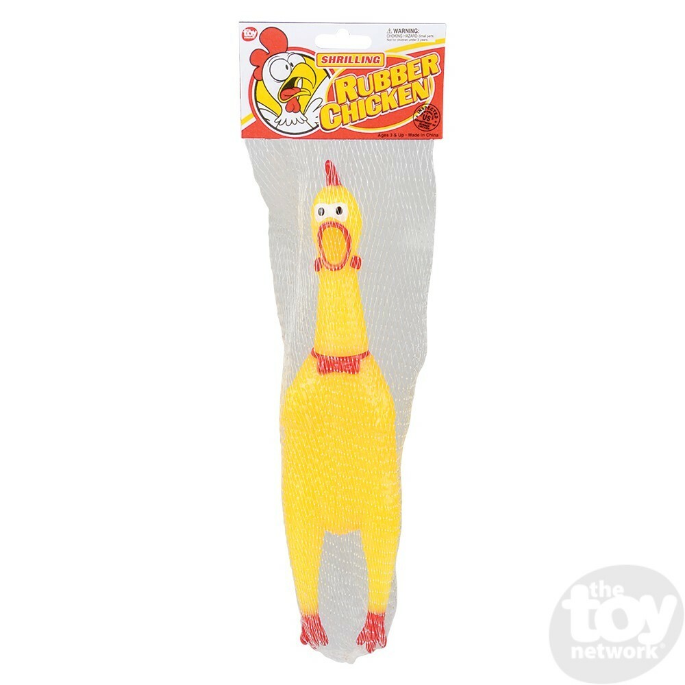 12" SCREECHING RUBBER CHICKEN - SQUEAK Sound Squeeze Screaming Dog ...