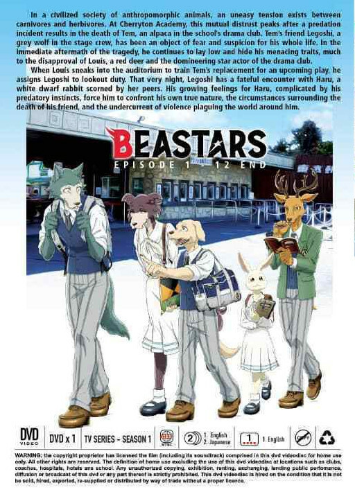 DVD Anime BEASTARS (VOL.1-12 End) ENGLISH AUDIO VERSION All Region | eBay