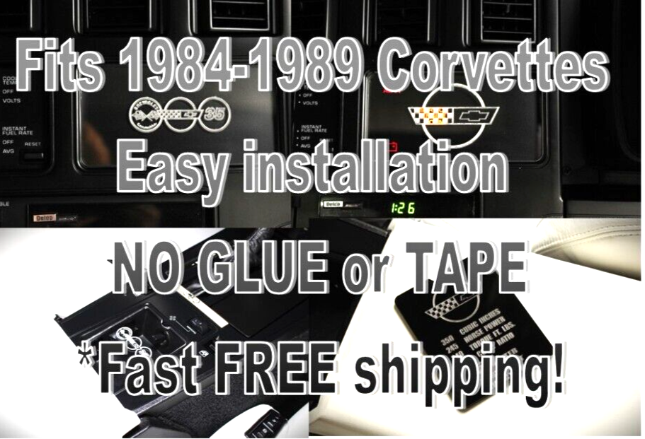 C4 Corvette Center Console Cover Black 1984-1989 fits Corvette C4 ...