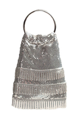 Evening Bag for Women Silver Mesh Soft Mesh Handbag | eBay