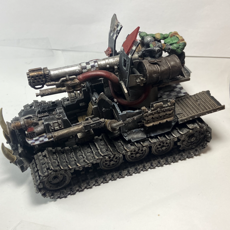 Warhammer 40K Orks Big Trakk Forgeworld OOP w/ Custom Supa Skorcha Well ...