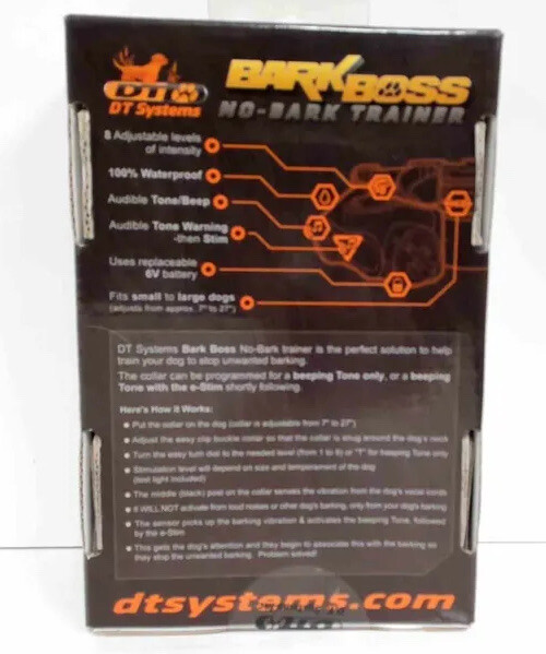 D.T. SYSTEMS BARK-BOSS NO-BARK TRAINER COLLAR BLACK | eBay