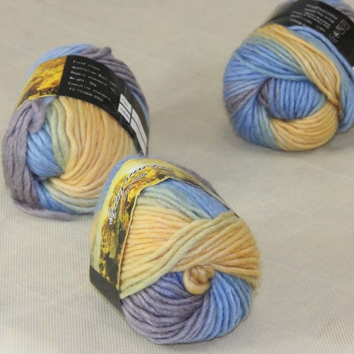 Sale 3 Skeinsx50g NEW Hand Wool Knitting Yarn Chunky Colorful Scarves ...