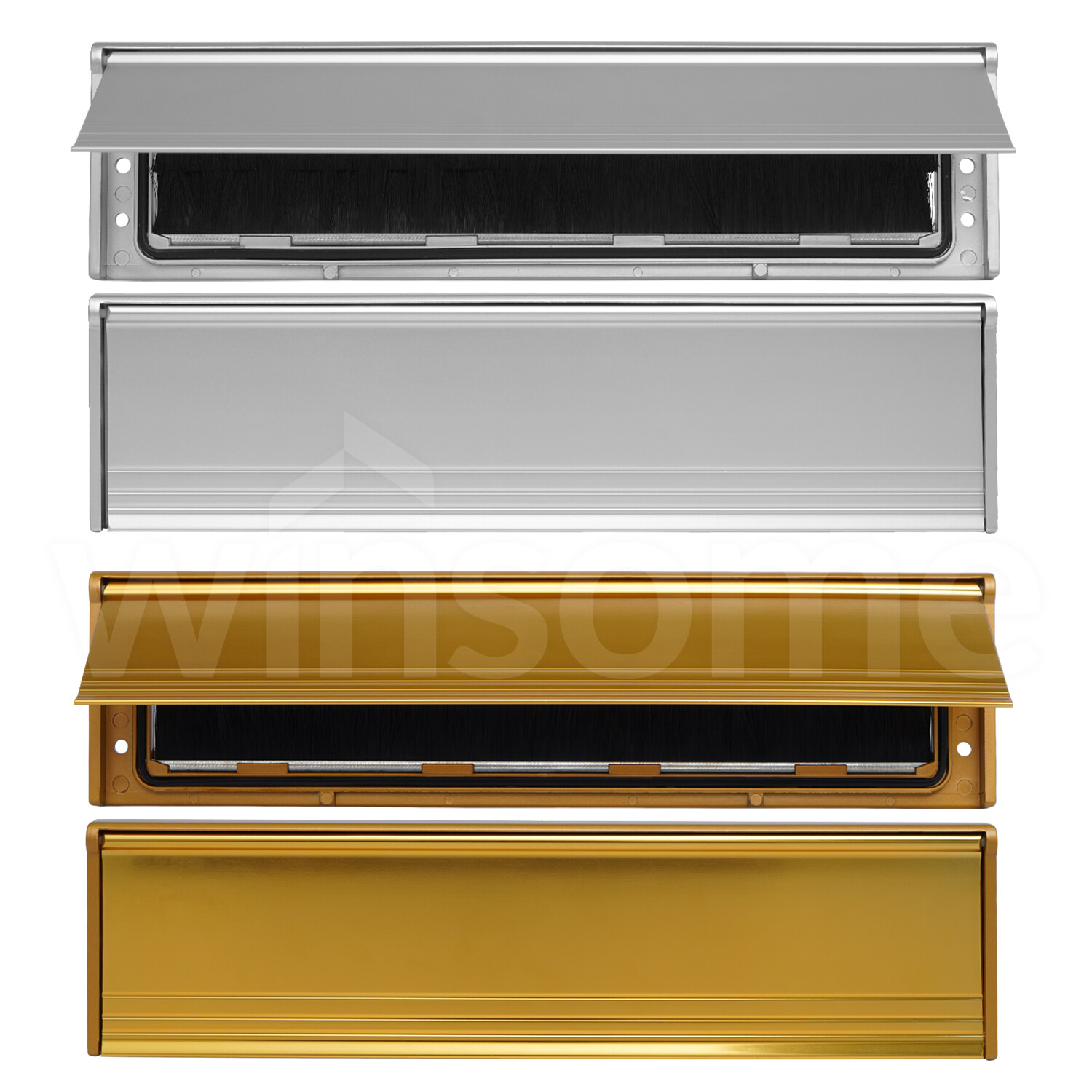 Internal Letterbox Draught Excluder 29.3cm Metal Flap Draught Letter ...