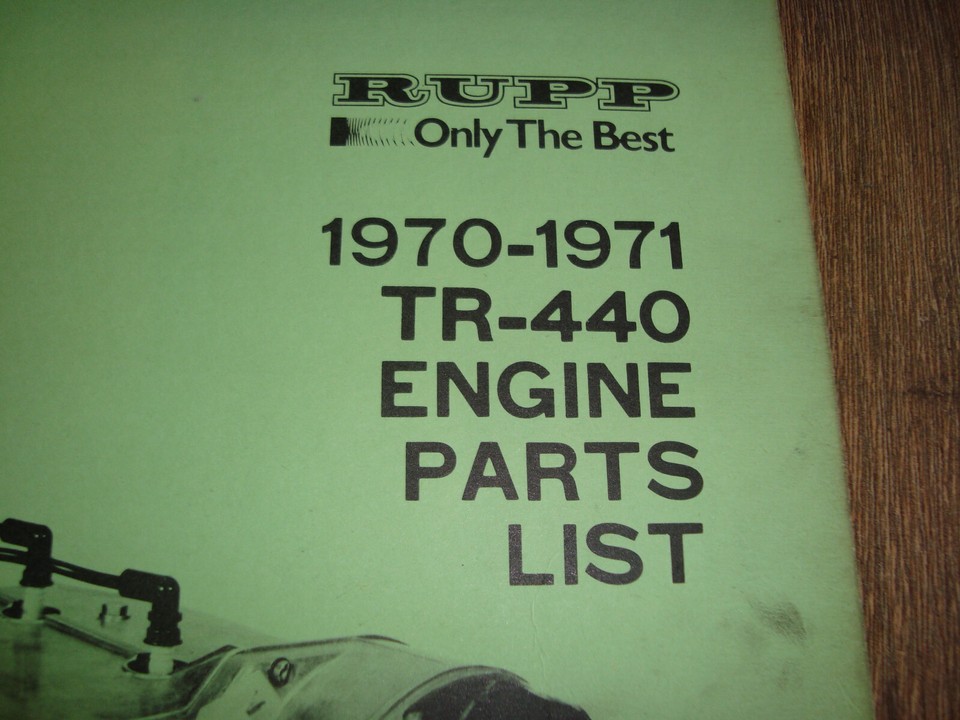 Rupp 1970 1971 TR-440 TR440 Engine Parts List Manual Catalog WWIO | eBay