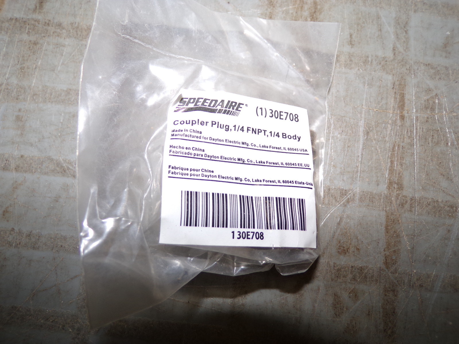 NEW Speedaire Dayton 30E708 1/4" Coupler Plug *FREE SHIPPING* | eBay