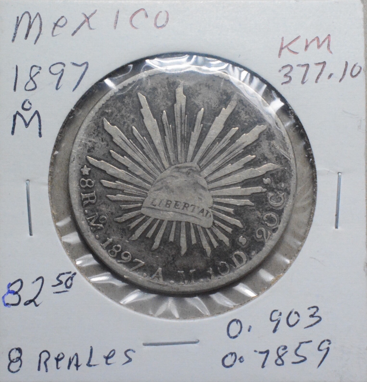 1897 MO AM MEXICO SILVER 8 REALES | eBay