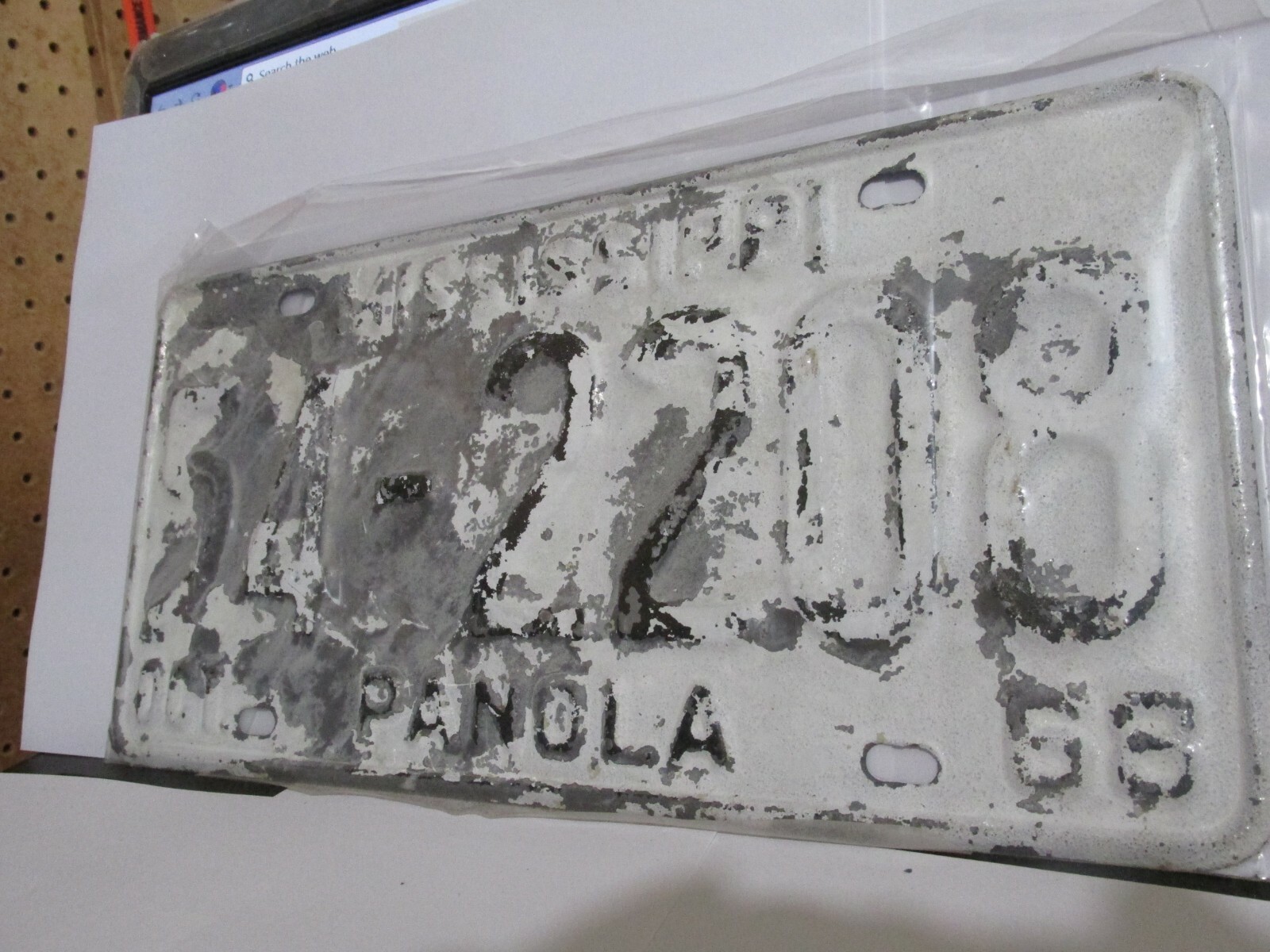 OLD ANTIQUE VINTAGE MISSISSIPPI LICENSE PLATE CAR TAG 1968 PANOLA ...