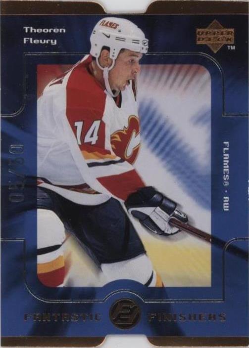 1998-99 Upper Deck - Fantastic Finishers Theoren Fleury #FF28 Die-Cut ...