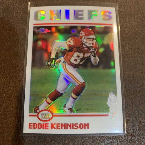 EDDIE KENNISON 2004 TOPPS CHROME REFRACTOR #113 KANSAS CITY CHIEFS SP ...