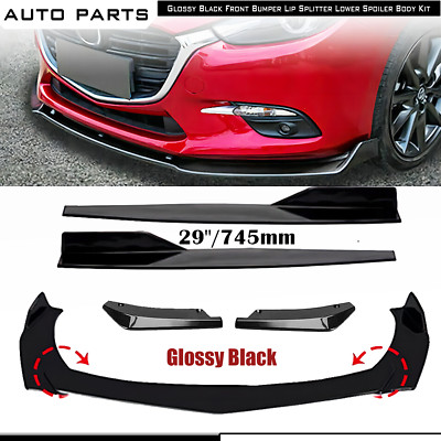 Front Bumper Lip Splitter Spoiler Side Skirt For Ford Mustang S197 Bod ...