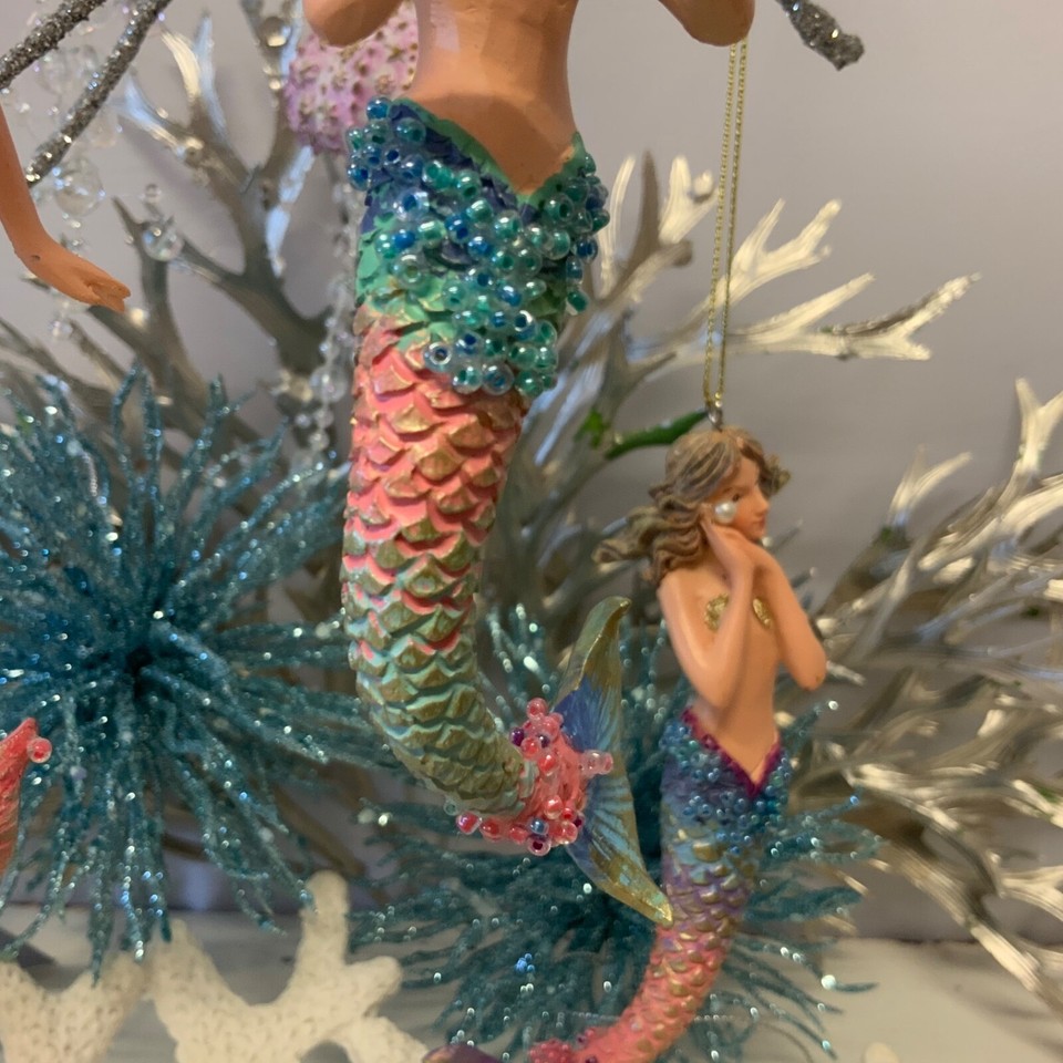 Kingdom of the Sea Mermaid Gisela Graham Christmas Tree Decorations ...