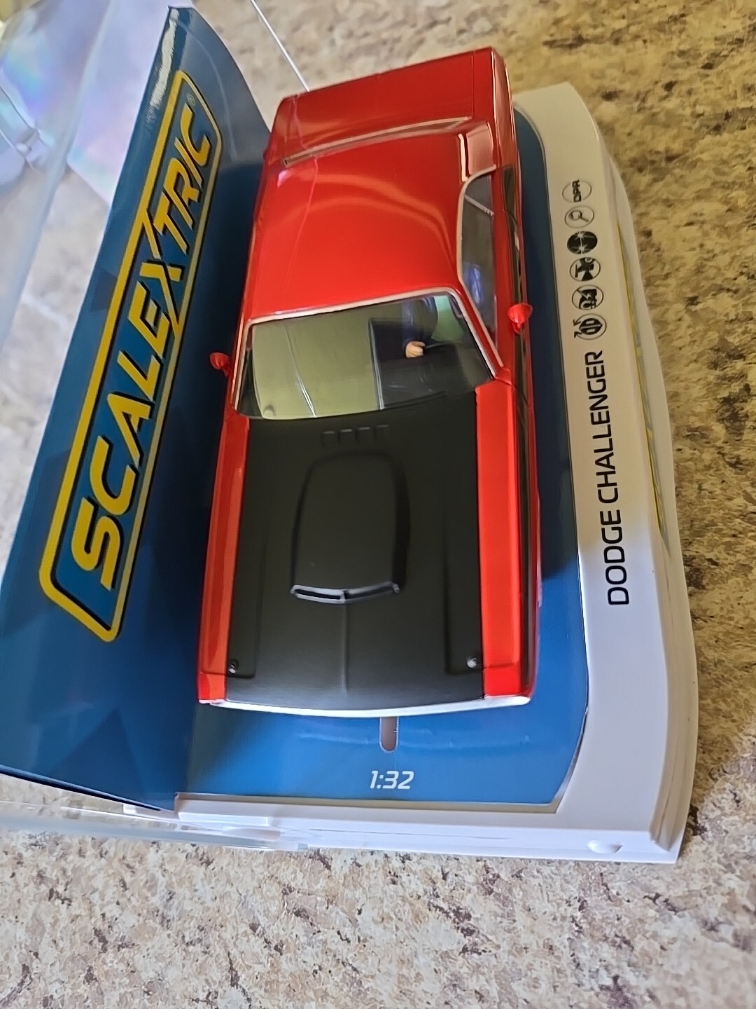 Scalextric C4065 Dodge Challenger Red Black 1/32 Slot Car | eBay