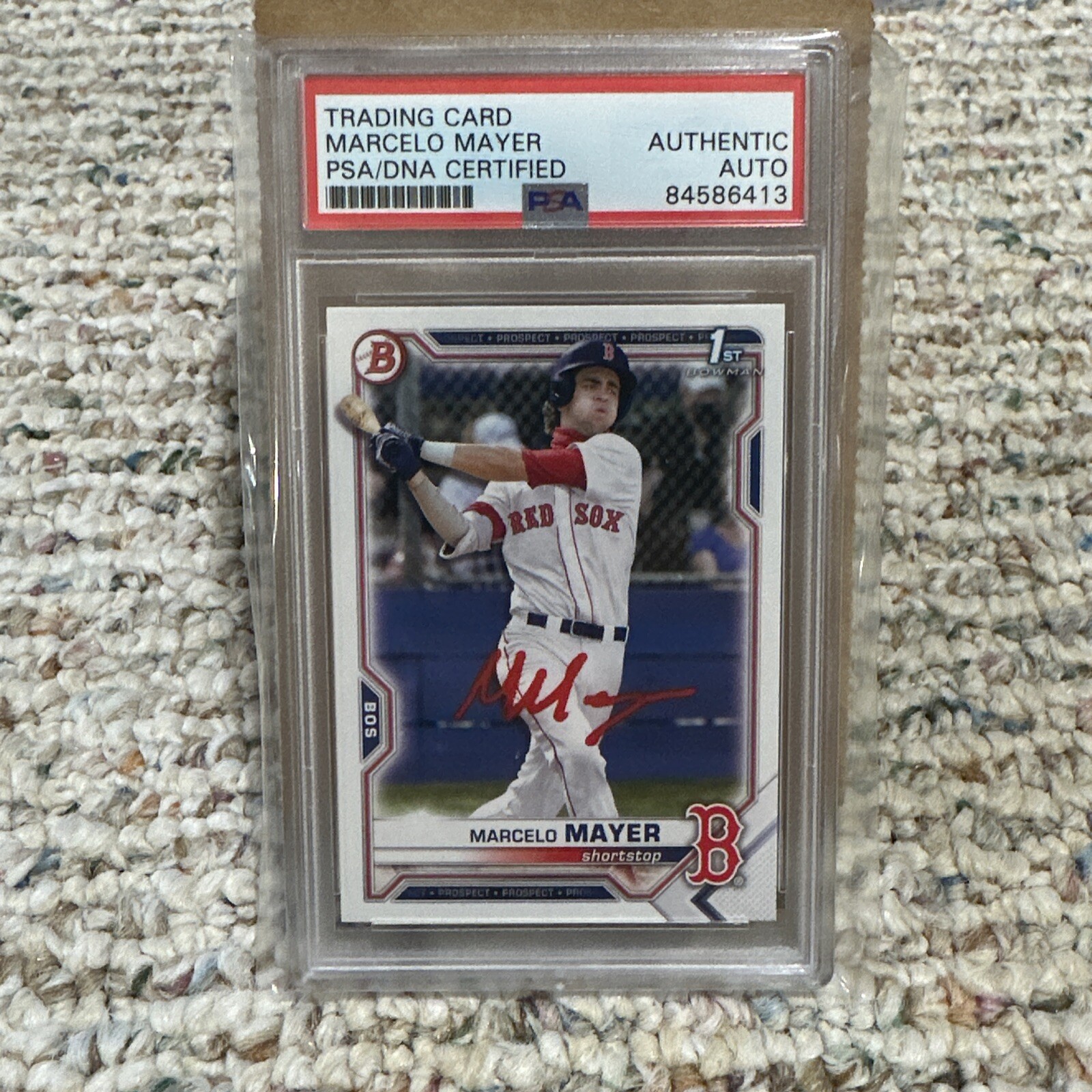 2021 Bowman Chrome Draft MARCELO MAYER 1st Prospect Auto PSA/DNA ...