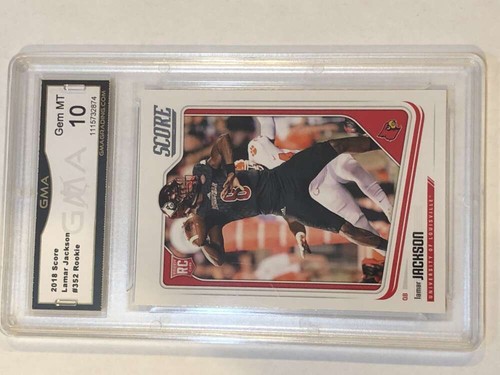 2018 Score Football #352 Lamar Jackson RC Rookie Louisville Cardinals ...