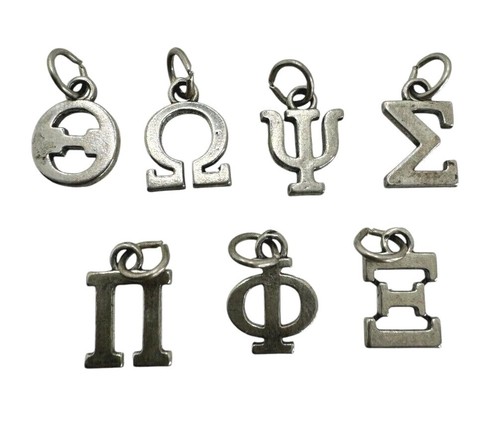 Sterling Silver SJC 925 Greek Letter Charm | eBay