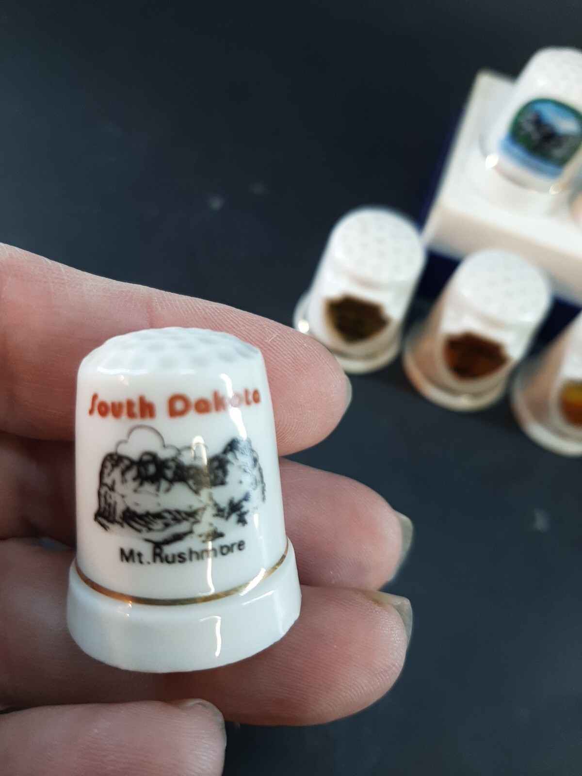 State Souvenir Thimbles Set Of 9 | eBay