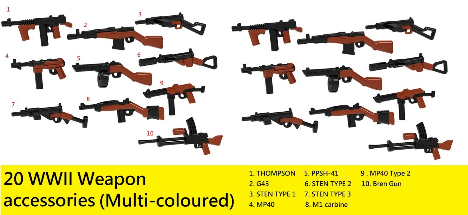 World War 2 II Gun Armoury Weapon MP40 submachine PPSH-41 Germany ...
