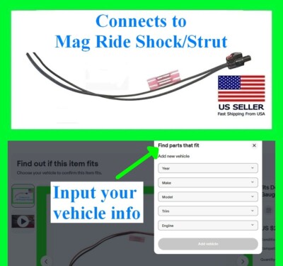 fits Chevrolet GMC Mag Ride Shock Strut Connector Plug Pigtail Wiring ...