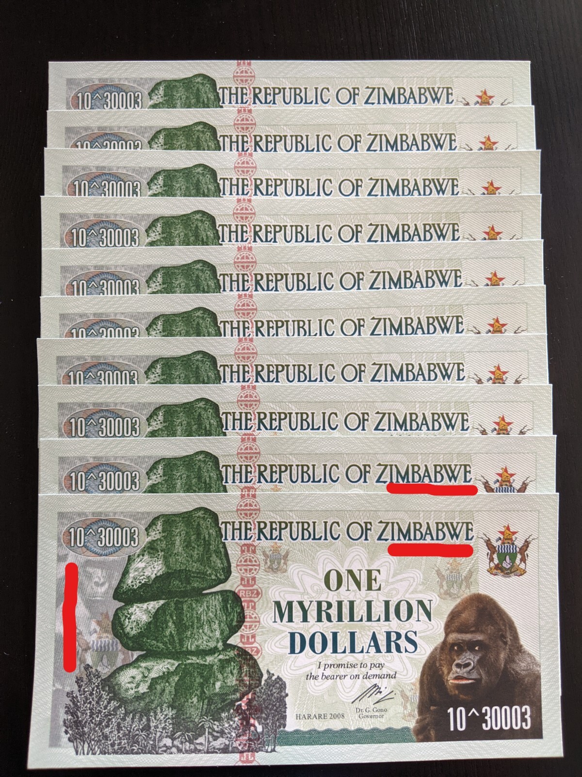 10 x One Myrillion ZIM Banknotes ***READ VERY CAREFULLY*** | eBay