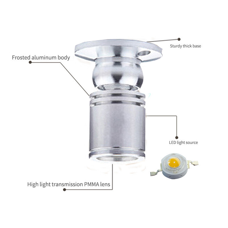 Mini 1W Surface Mounted LED Ceiling Downlight Spot Light Lamp Bulb 110V ...