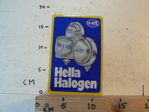 STICKER,DECAL HELLA HALOGEN LAMPEN LIGHTS LARGE 18 CM VINTAGE RARE ...
