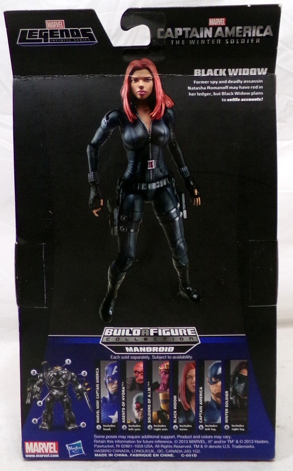 2013 Hasbro Marvel Legends Mandroid Series Winter Soldier Black Widow 6 ...