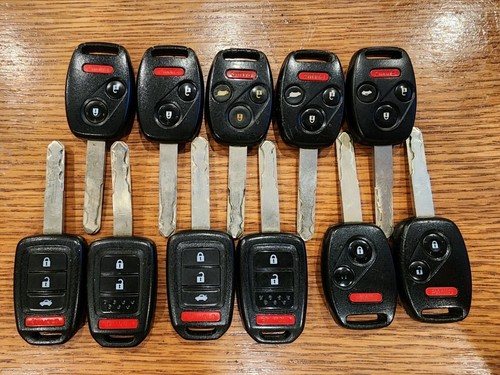 LOT OF 11 HONDA HEAD KEYS SEDAN SUV REMOTES KEYLESS OEM LOCKSMITH USED ...