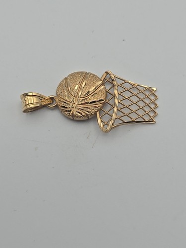 Michael Anthony MA 14k Yellow Gold Basketball With Hoop Pendant 1.2g | eBay