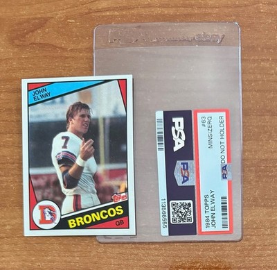 PSA MINSIZERQ 1984 TOPPS JOHN ELWAY ROOKIE RC #63 NFL FOOTBALL CARD | eBay