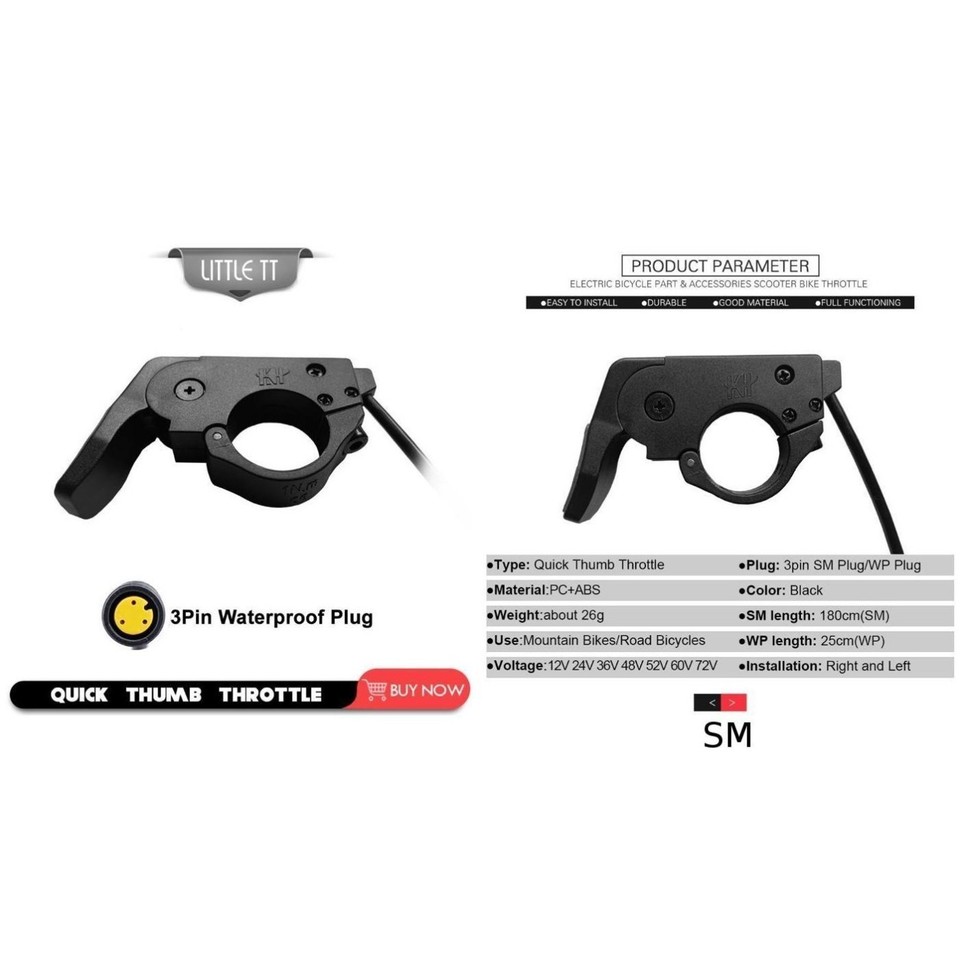 Throttle Thumb Tools 180cm(SM)/25cm(Waterproof) 22.2mm Dia 30g 42x52mm ...