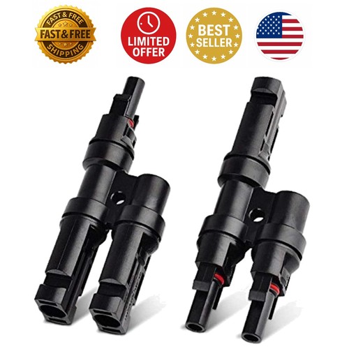 Self-Locking Waterproof Solar Panel Connectors - Durable Y Connector ...