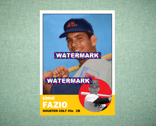 Ernie Fazio Houston Colt 45s 45 1963 Style Custom Baseball Art Card | eBay