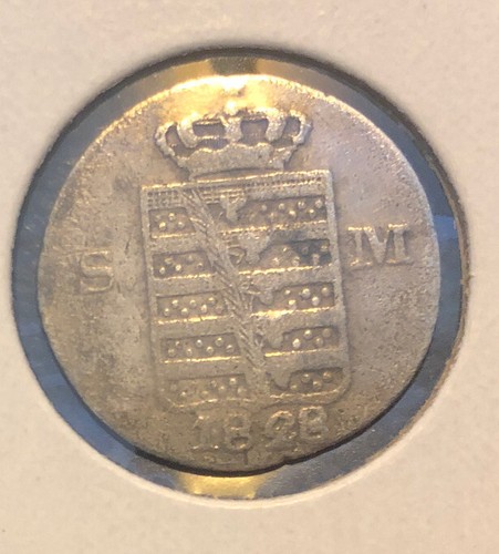 1828 German States, SAXE-MEININGEN, Bernhard II, 6 Kreuzer VF Silver ...