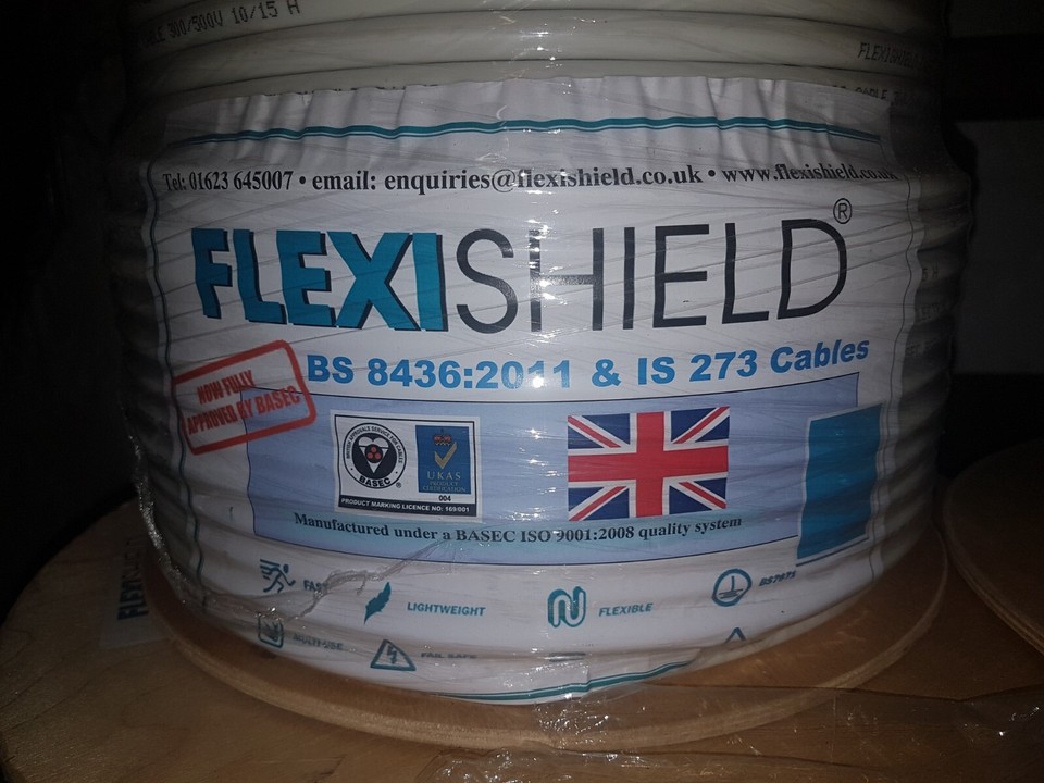100mtr drums Flexishield BS8436 Cable 4.0mm 2 core plus earth ...