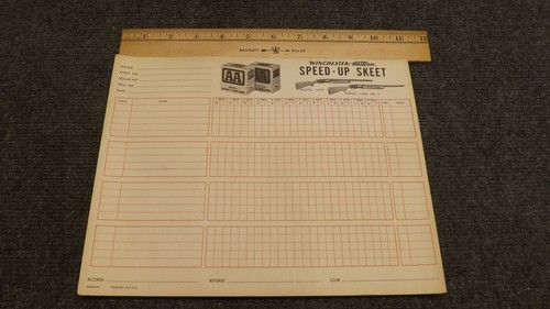 10 Vtg Winchester AA Speed-Up Skeet Score Sheets 1200,1400 MK II Shot ...