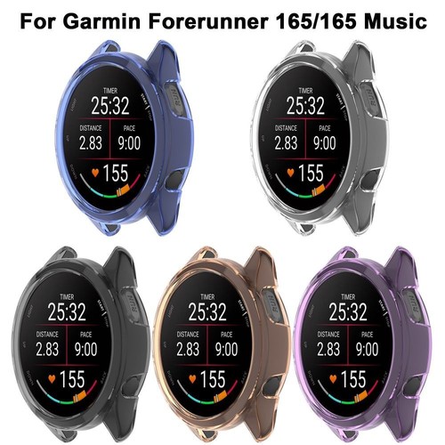 Bumper Transparent Case Screen Protector for Garmin Forerunner 165/165 ...