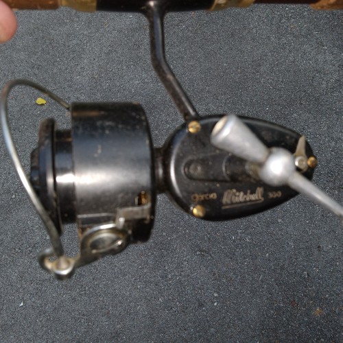 VINTAGE GARCIA MITCHELL 300 SPINNING REEL FISHING MADE IN FRANCE BLACK ...
