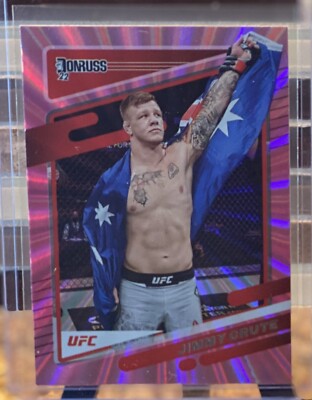 Jimmy Crute 2022 UFC Donruss Pink Laser Parallel SP Panini Rewards Card ...