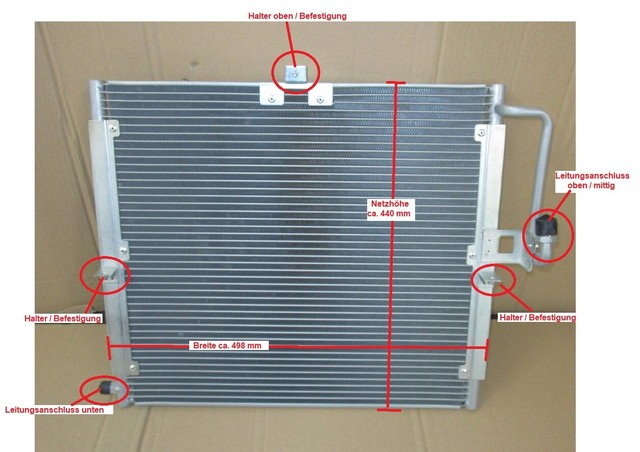 Klimakondensator Kondensator Nr MERCEDES G klasse W463 zu 4635000454 ...