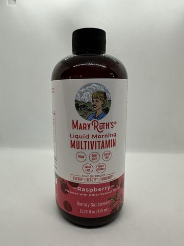 Mary Ruth’s Liquid Morning Multivitamin Raspberry Flavor 15.22oz Exp4 ...