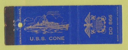 Matchbook Cover - USS Cone DD 866 Navy WEAR | eBay
